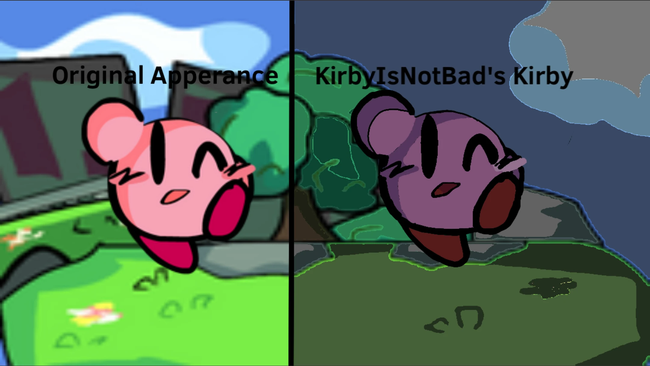 Reoutlined and colored Kirby from Funkin in the Forgotten land (Color ...
