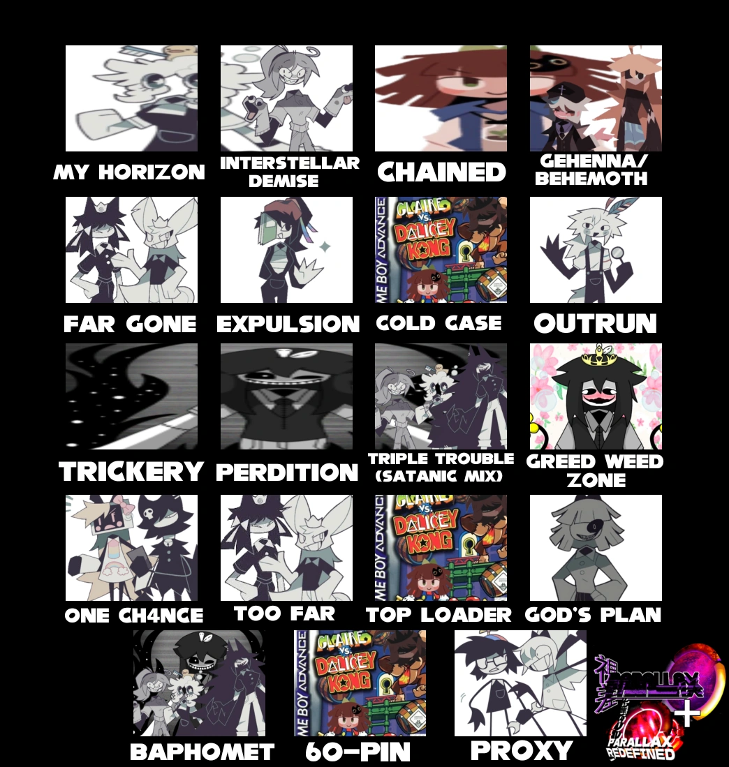 FNF: PATHOS (Parallax Fundamental Paper Bash) plus some songs from ...