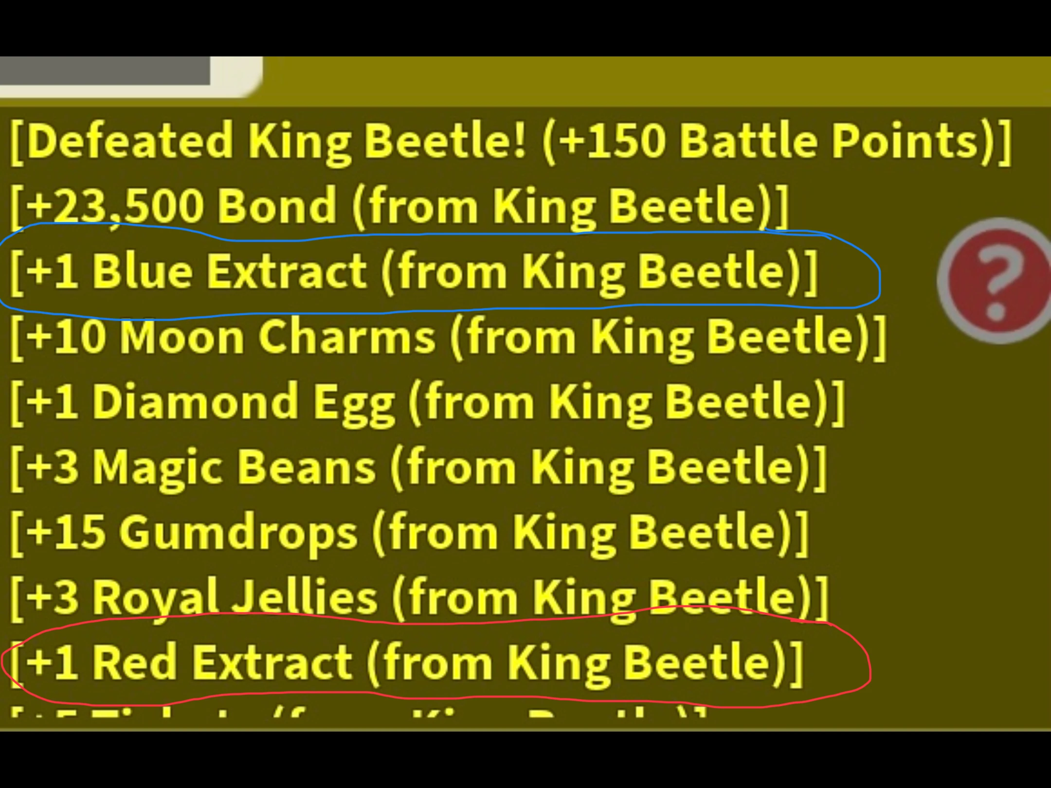 Is getting a red and blue extract from the same king beetle rare? | Fandom
