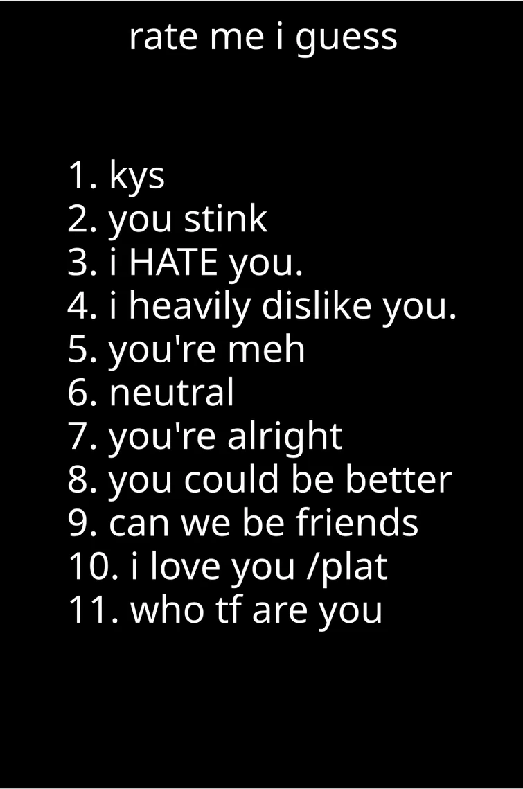 rate me i guess | Fandom