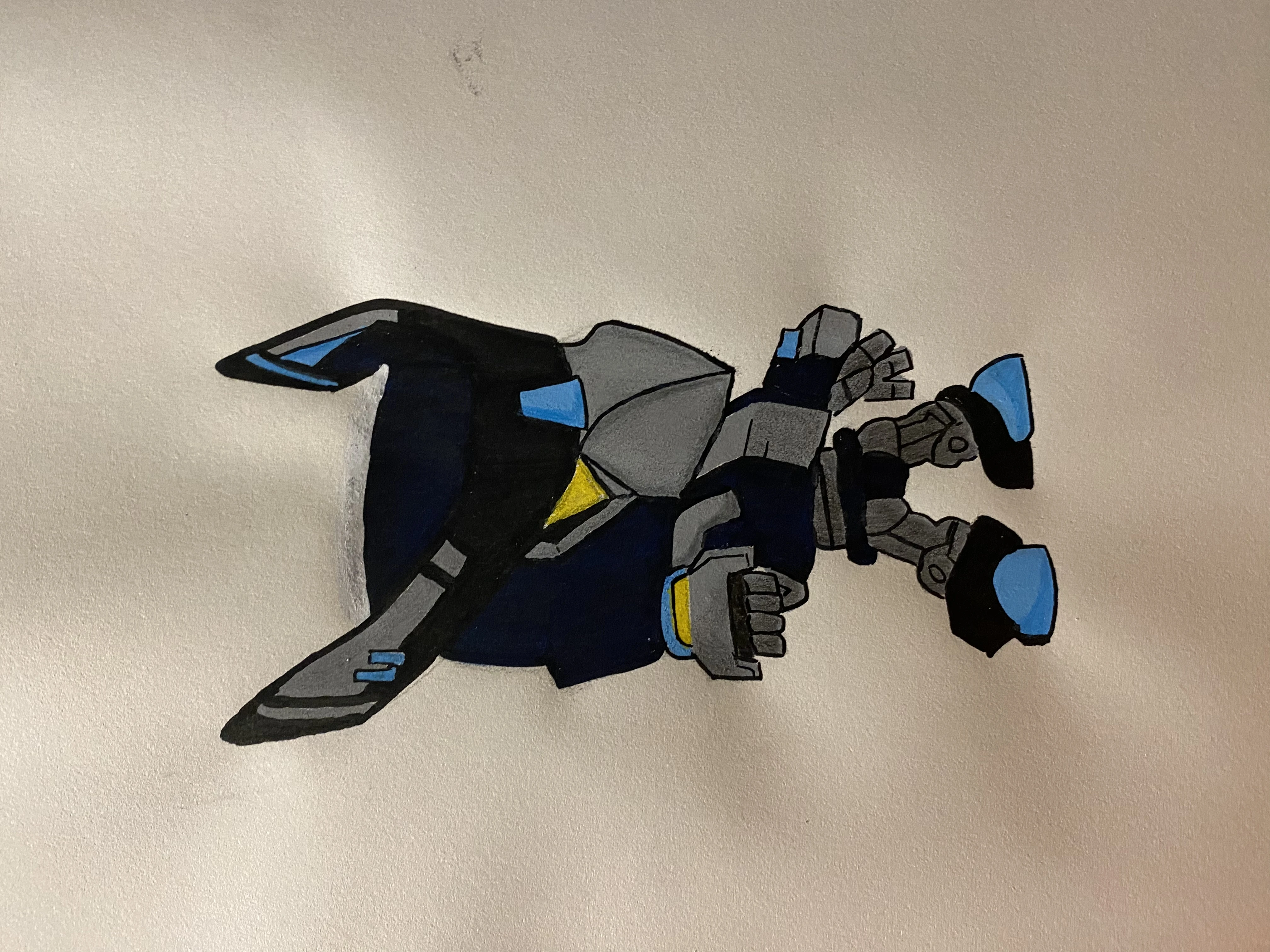 I drew night mecha crow!!! | Fandom