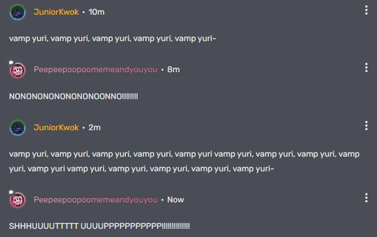 VAMP X VAMP IS NOT REAL. IT IS A TOXIC SHIP AND SHOULD NOT BE CANON ...