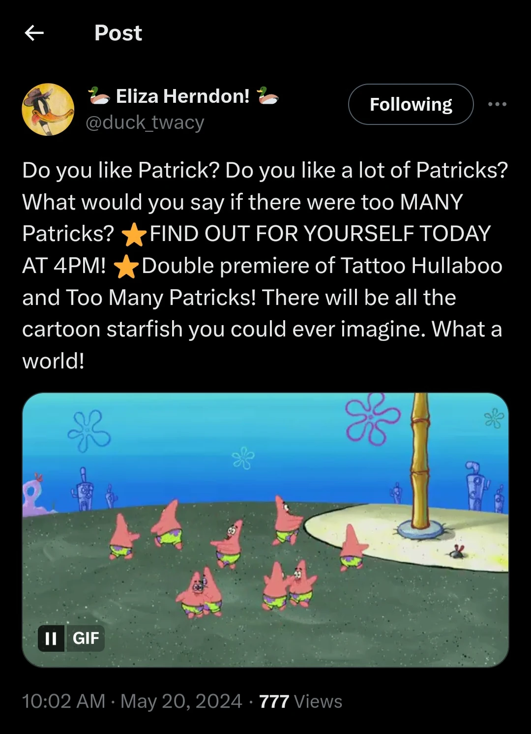Too Many Patricks is airing today | Fandom