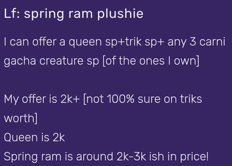 Lf: spring ram plushie | Fandom