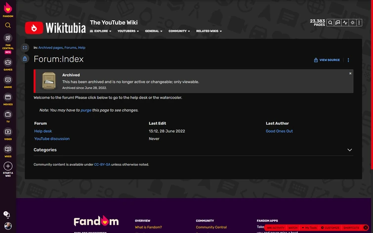 Old Wikitubia Forum | Fandom