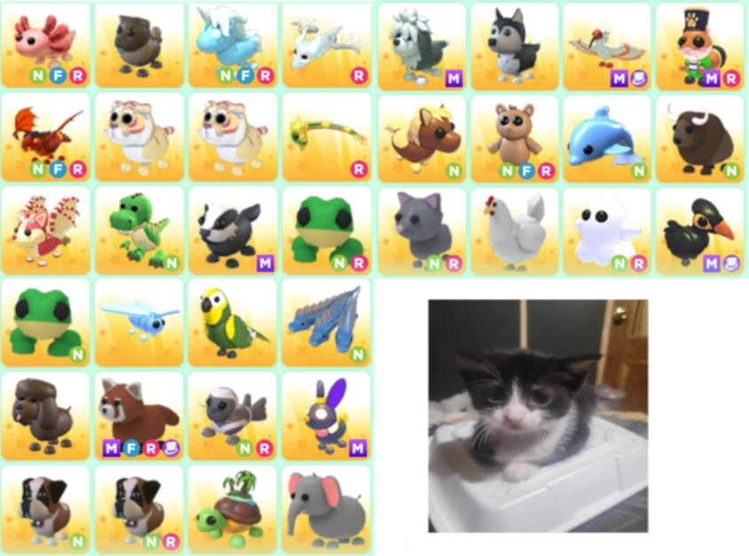 Lf neon winged tigers, a nfr pine marten, neon scarecrow horses, neon ...