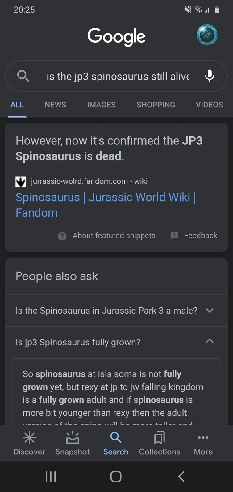 How the spinosaurus in jp3 Dead | Fandom