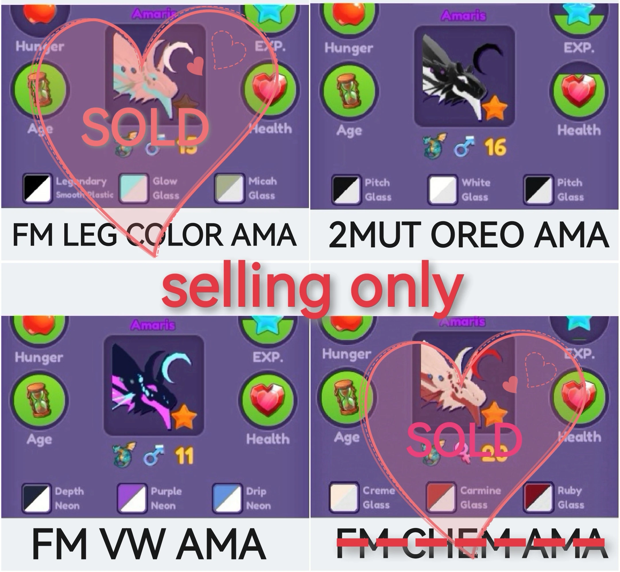 selling ama and harvi | Fandom