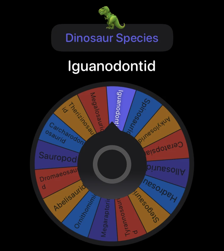 A random Dinosaur generator wheel I made | Fandom