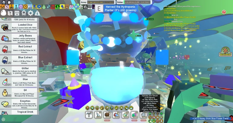 The blue extracts are the only things that makes the hydroponic planter ...