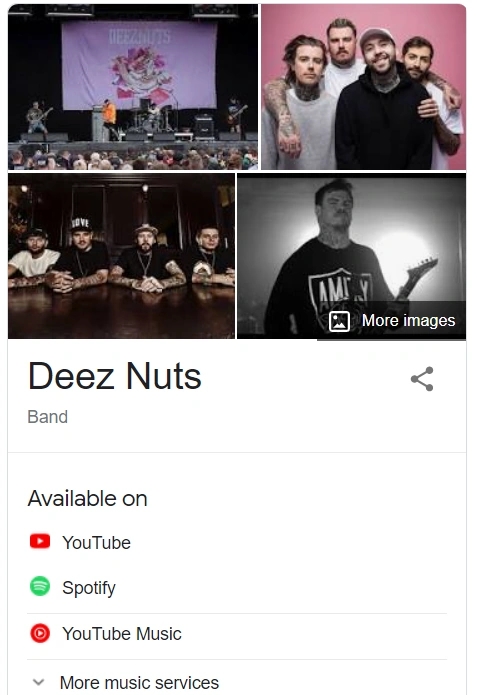 did you know there's a band named deez nuts | Fandom