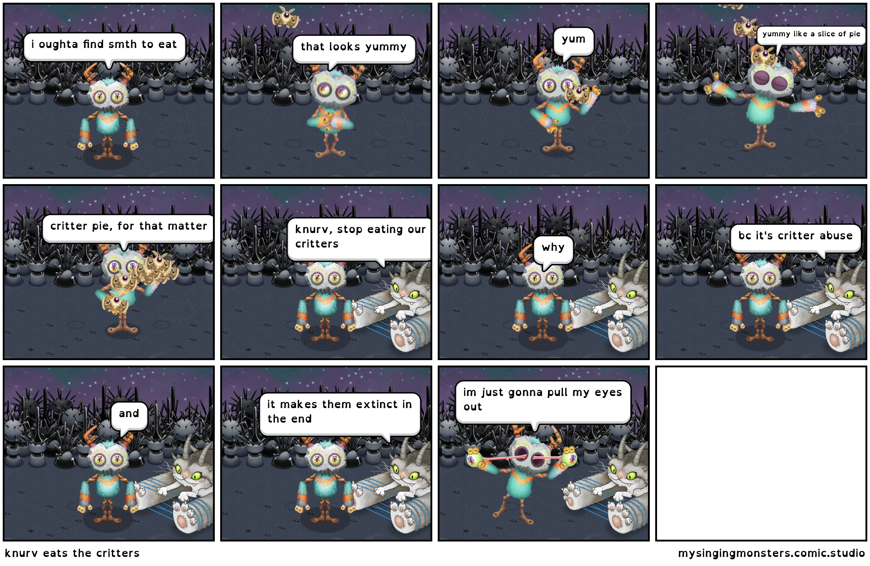 msm comic: knurv eats the critters | Fandom