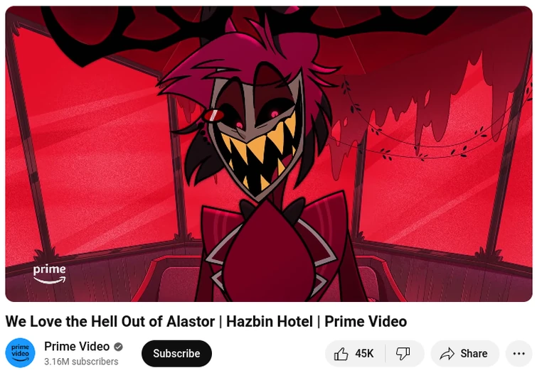 Alastor is apparently the favored character by Prime Video | Fandom