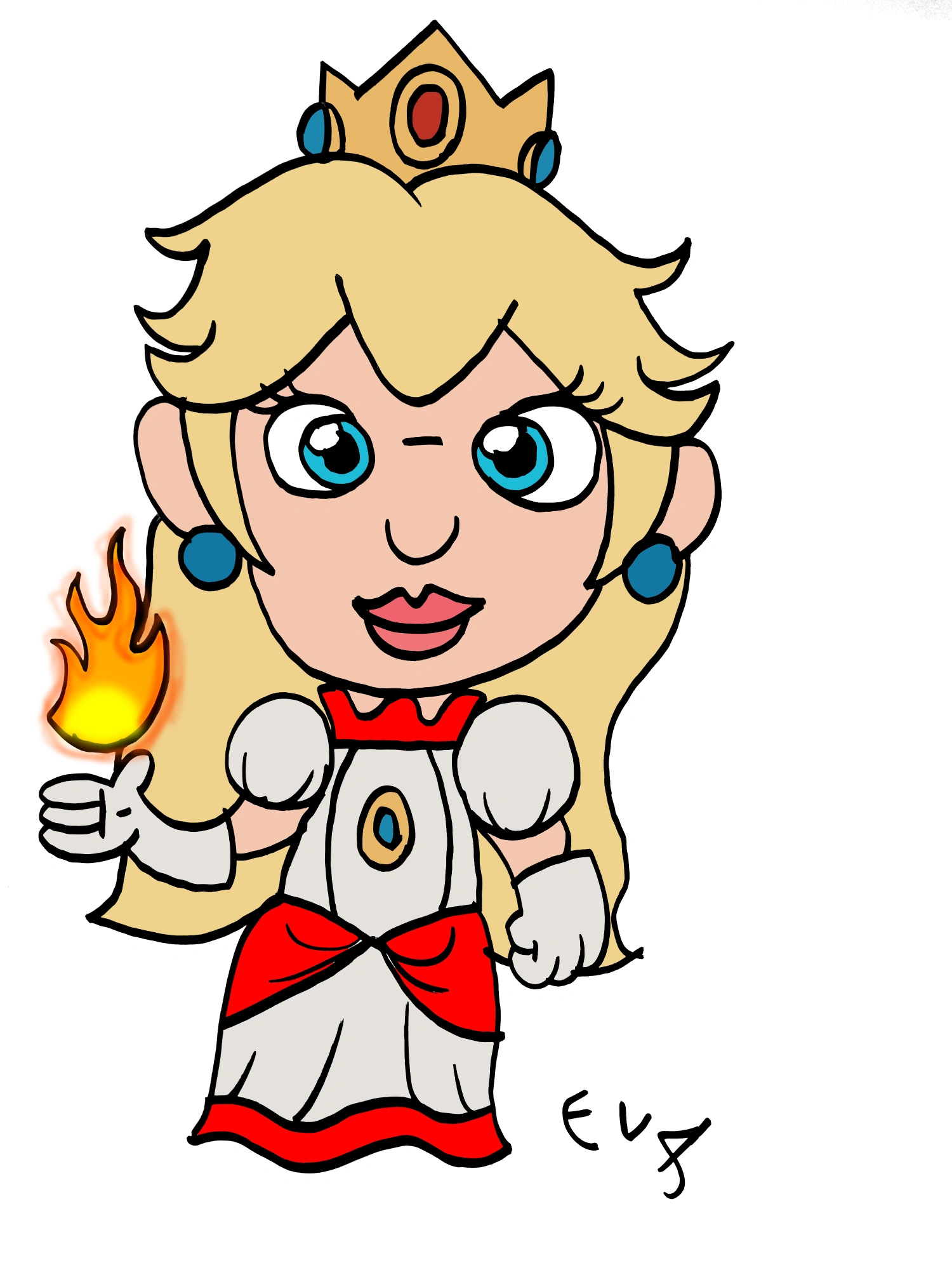 My drawing of Fire Flower Peach | Fandom