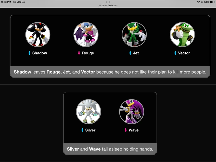 Sonic characters in the hunger games simulator | Fandom
