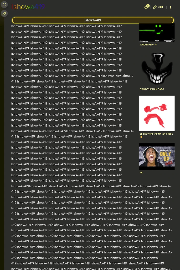 Someone vandalized the Entities page | Fandom