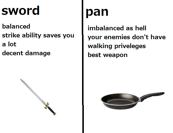 frying pan vs sword | Fandom