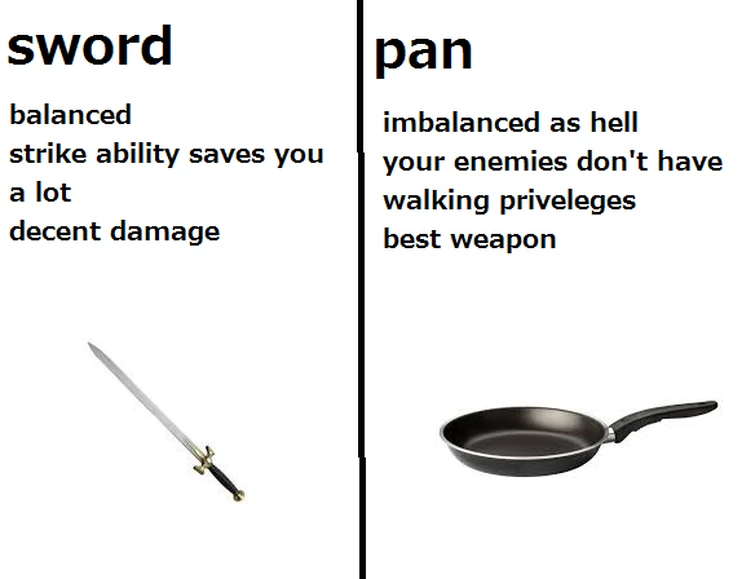 frying pan vs sword | Fandom