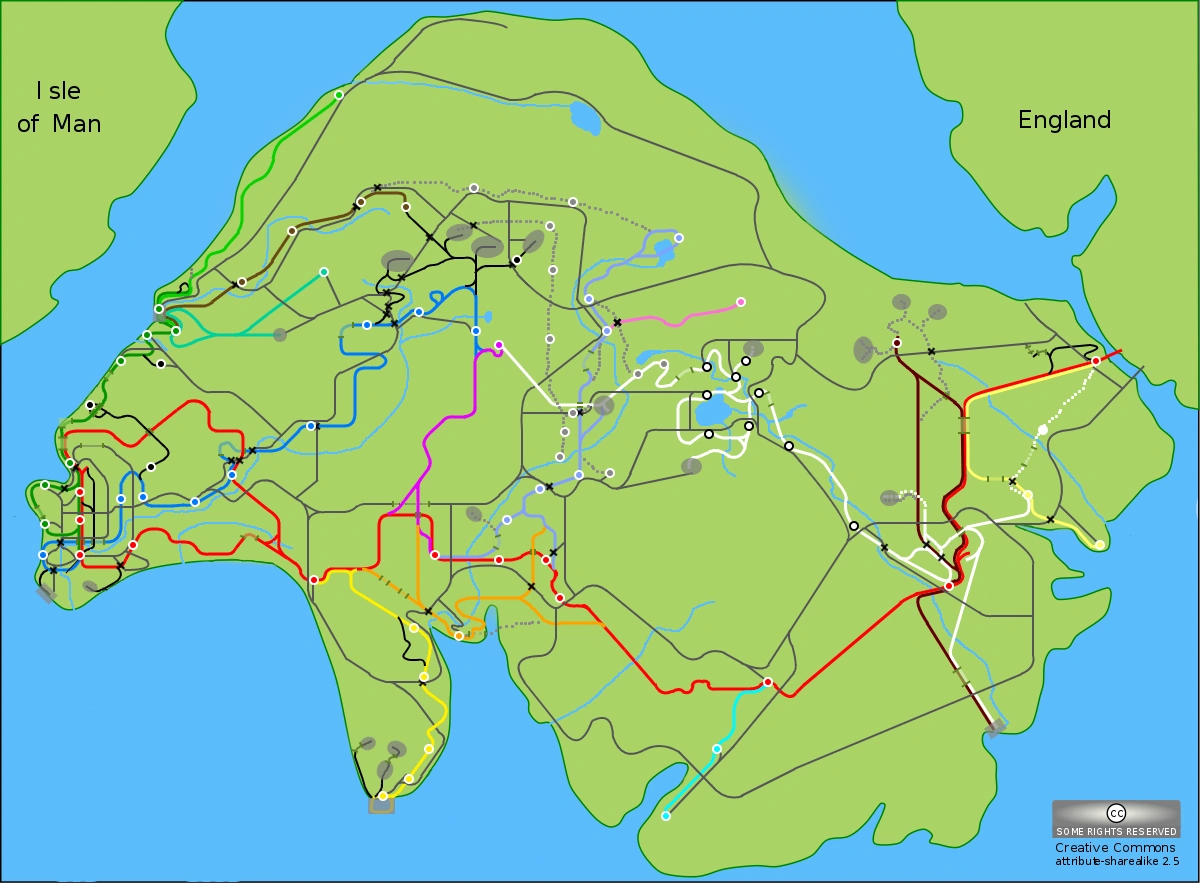 My television series map with roads. | Fandom