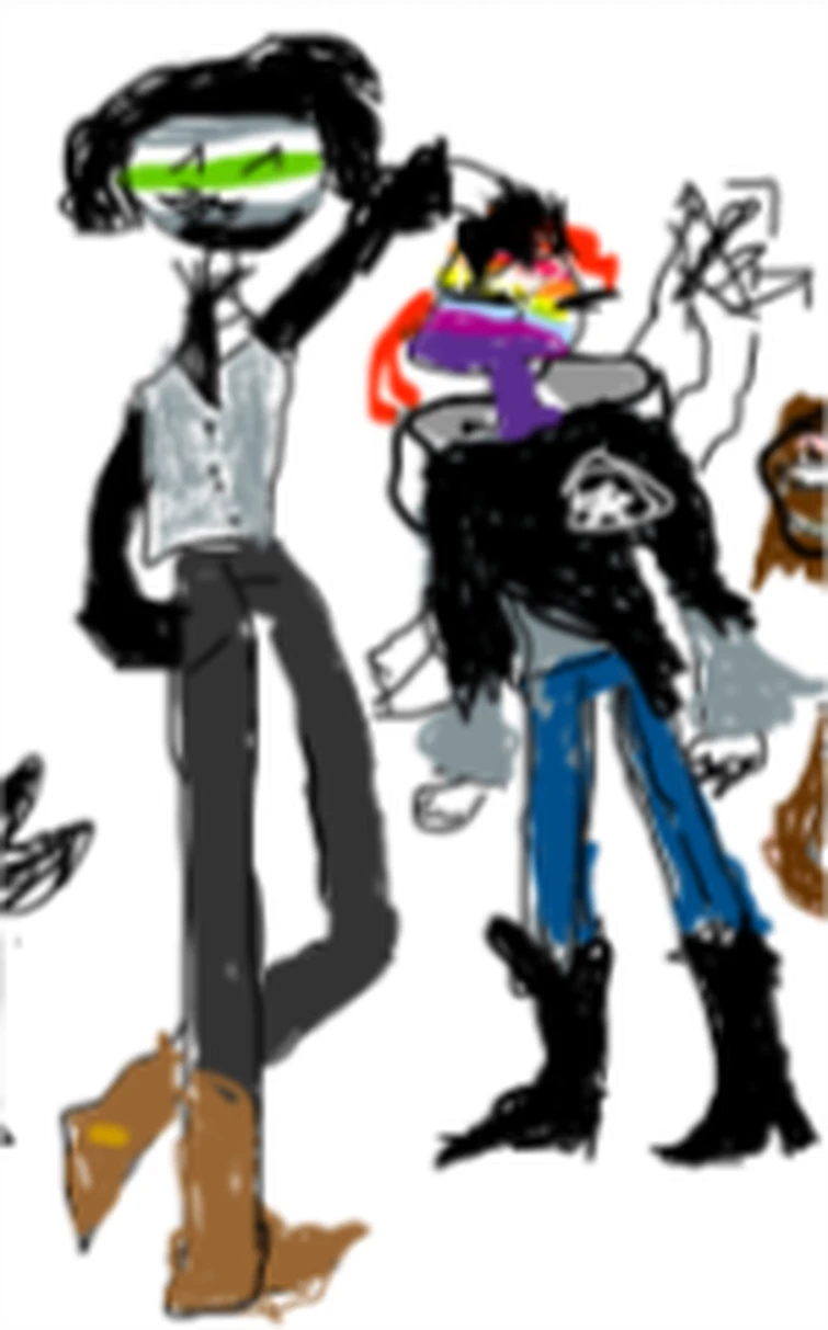 I tried to draw what my agender would probably look like, with my demi ...