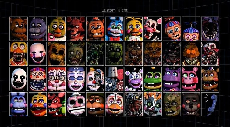 ALL ANIMATRONICS IN FNAF ULTIMATE CUSTOM NIGHT | Fandom
