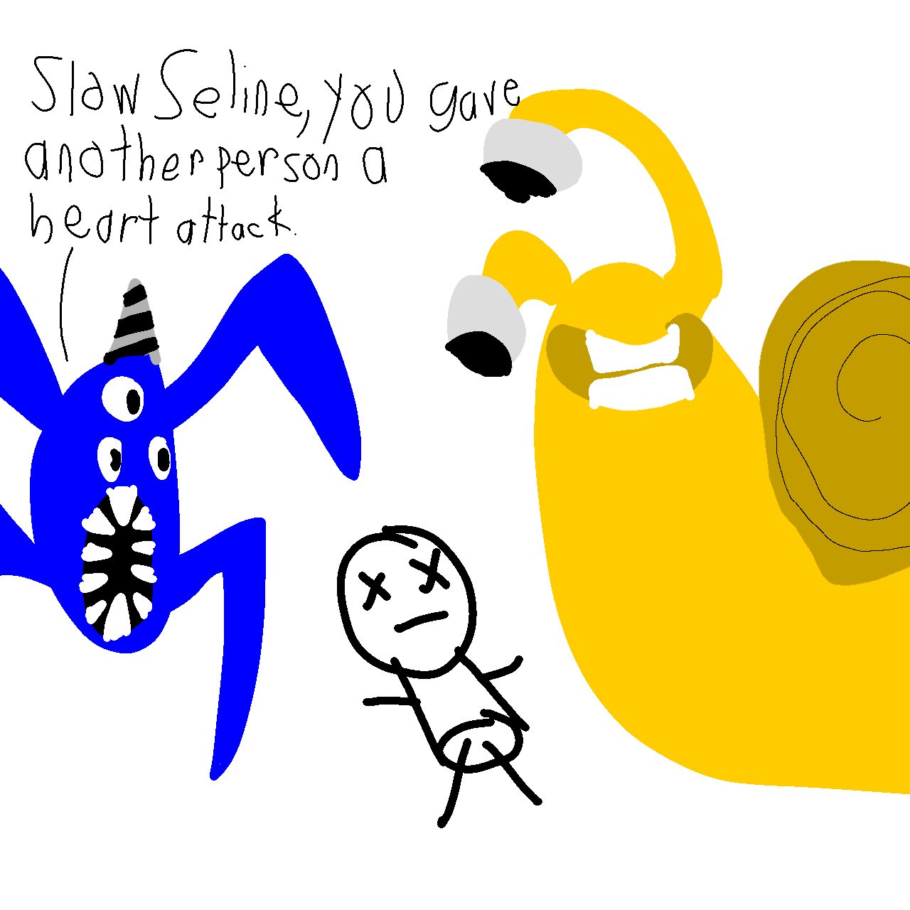 A meme about Slow Seline's jumpscare | Fandom