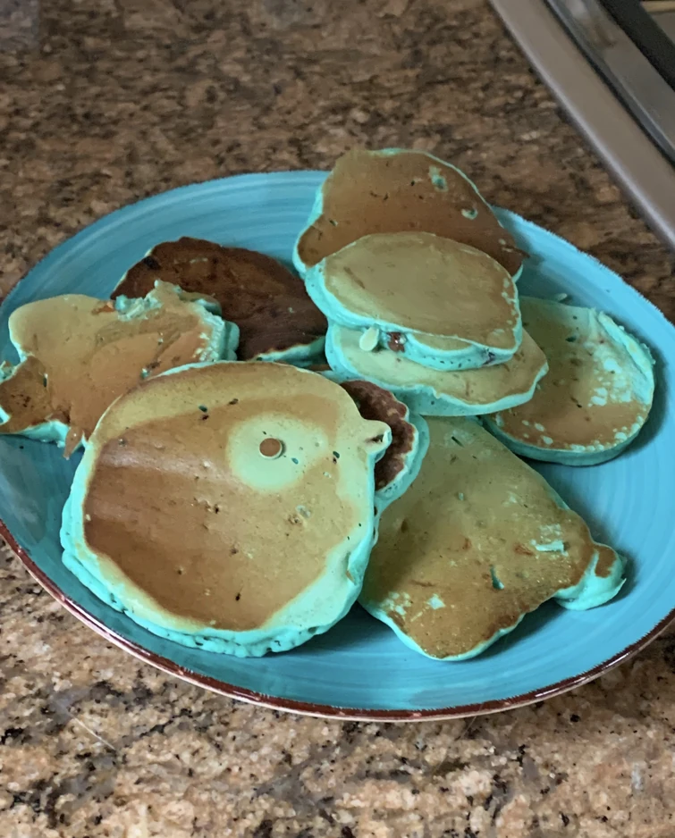 Hehe, blue pancakes | Fandom