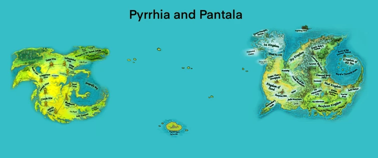 The completed complete map of Pyrrhia and Pantala | Fandom