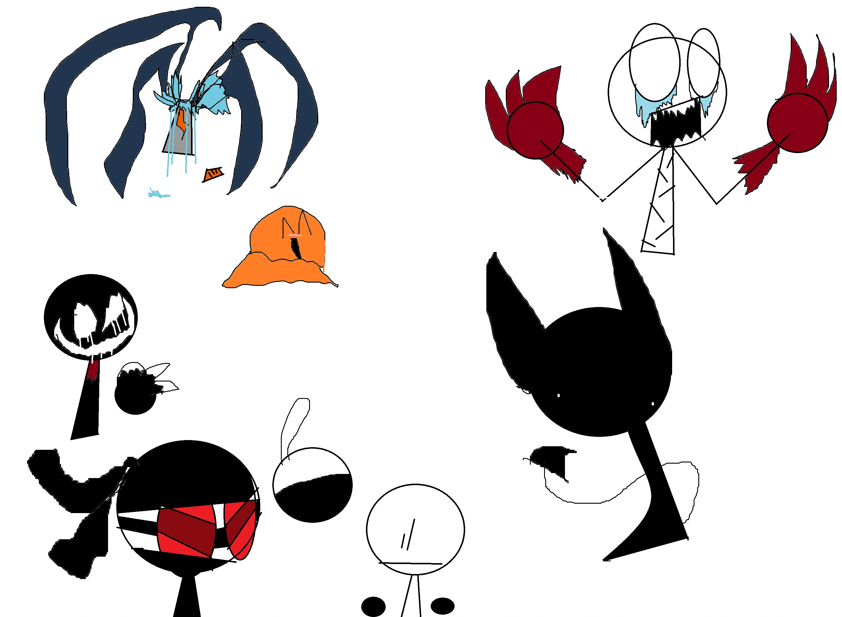 drew some things to calm down from my anger | Fandom