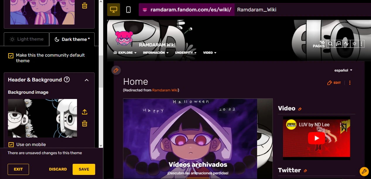 Help: Why does my Spanish Wiki still uses old URL as Mainpage URL | Fandom