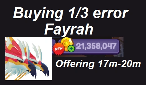 Buying 1/3 error Fayrah! | Fandom
