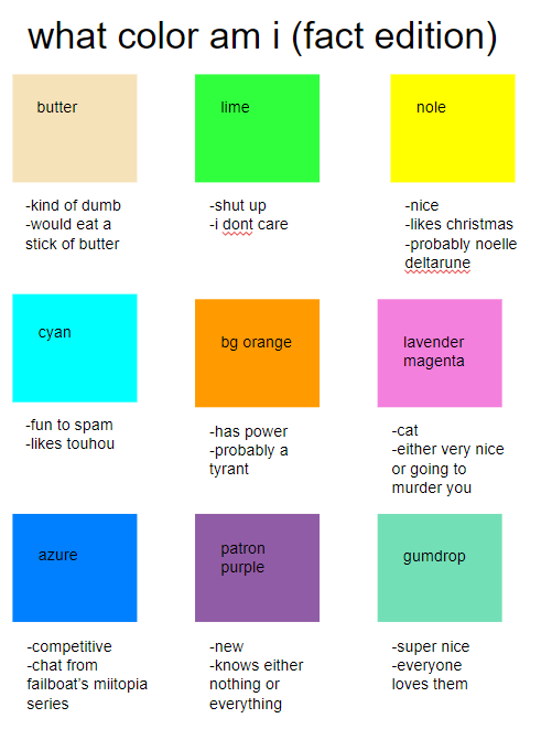 what color am i | Fandom