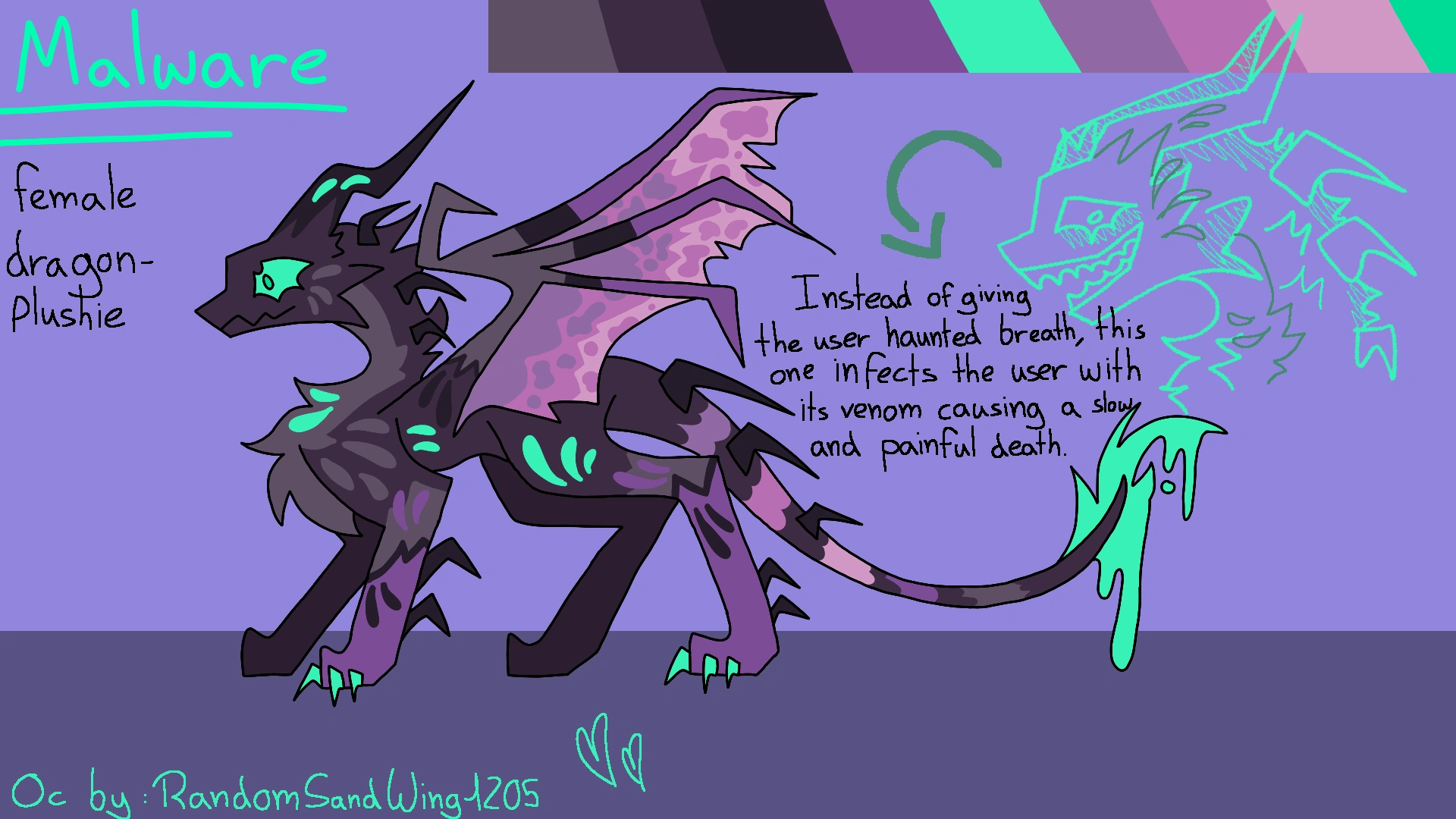 New oc ! meet 🟢 Malware 🟢 The haunted dragon plushie | Fandom