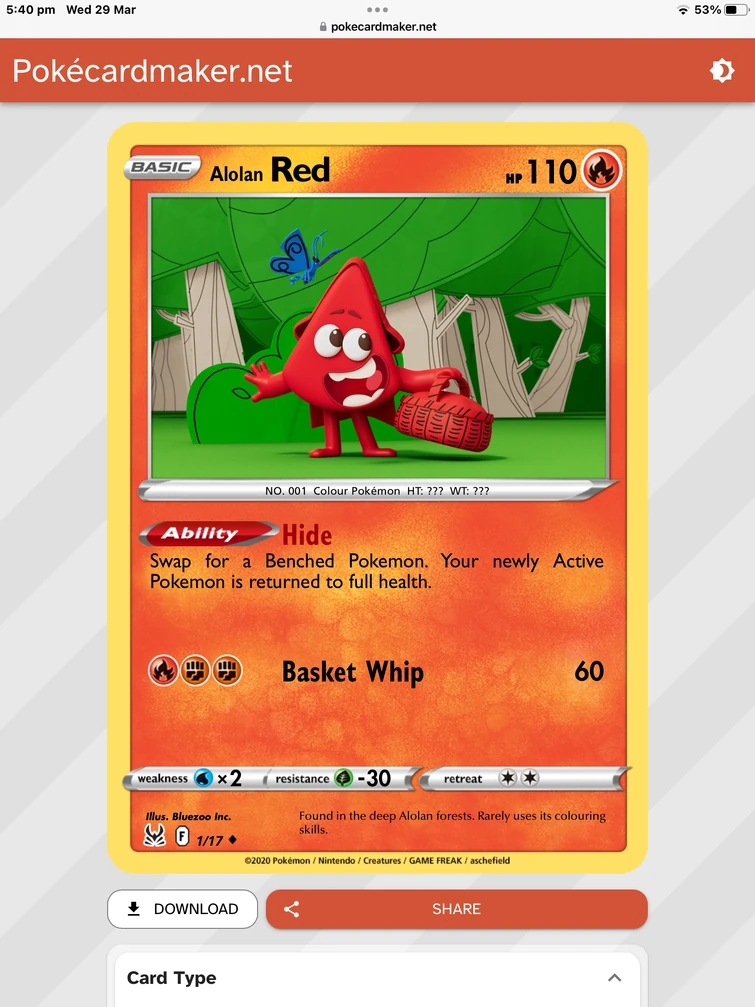 I made a Red Pokemon card | Fandom