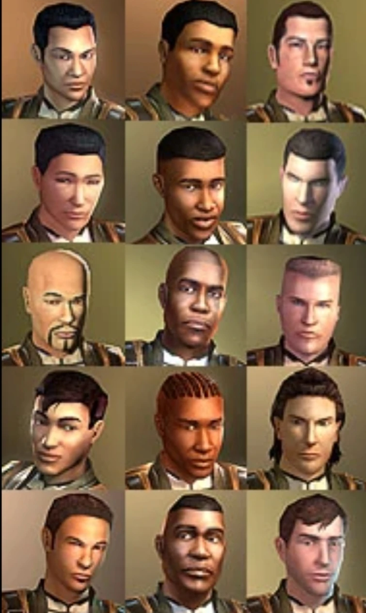 Which should be the canon Revan face? I think it's the very bottom ...