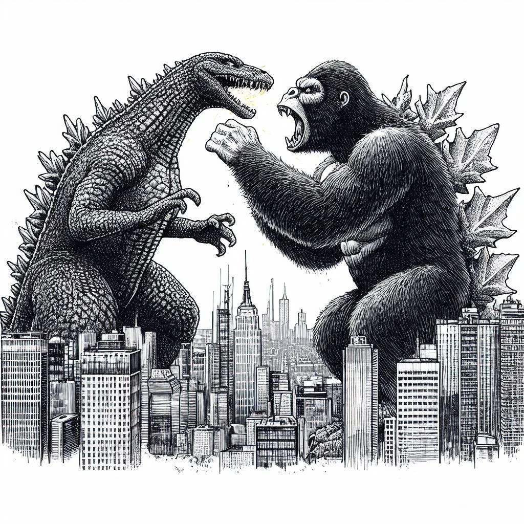 I made Godzilla vs King Kong with Bing AI | Fandom