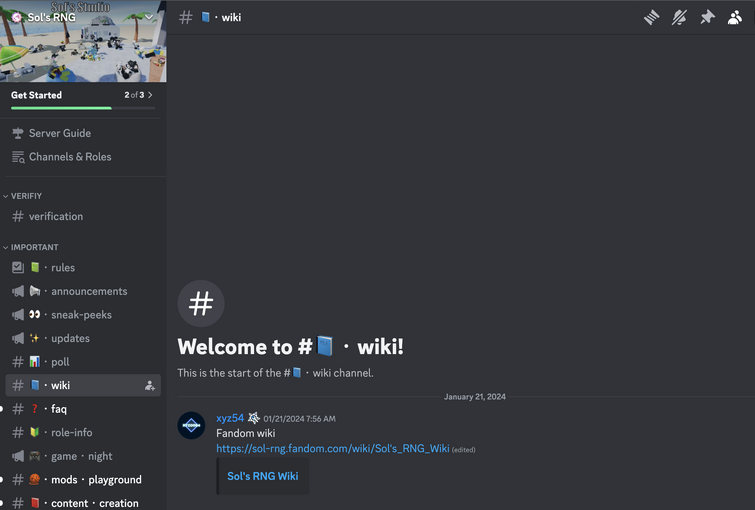 Wait The Official Sols Rng Discord Server Has This Wiki In It Fandom
