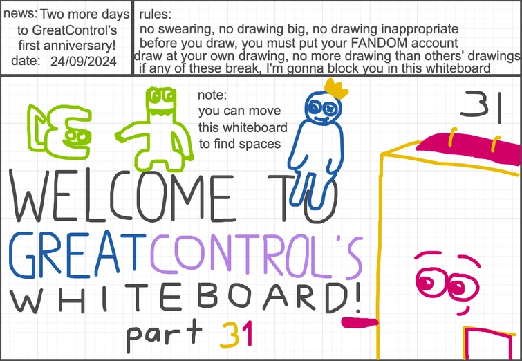 GreatControl's Whiteboard Part 31! | Fandom