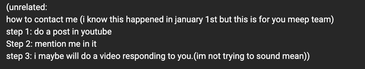 GUYS WE HAVE CONTACT INFO THEY SAY THE POST | Fandom