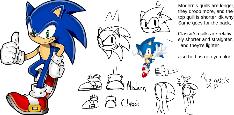 tried studying sonic's design because i can't seem to ever get his ...