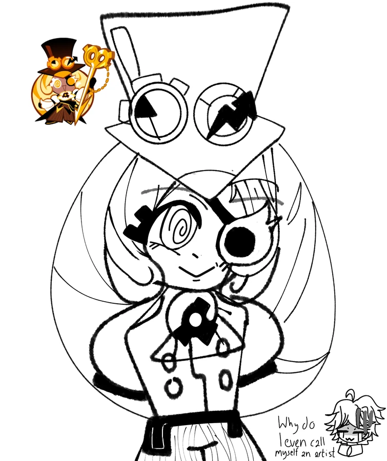 I can't finish anything so just have a scrapped drawing of timekeeper | Fandom