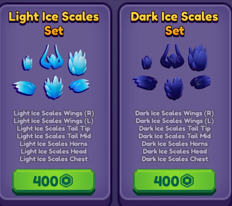 Trading/Selling the light and dark ice scale accessory sets! 😍 | Fandom