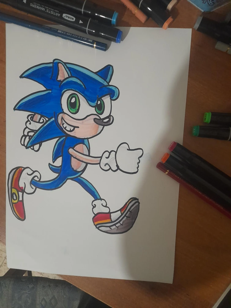 My drawing of Adventure Sonic | Fandom