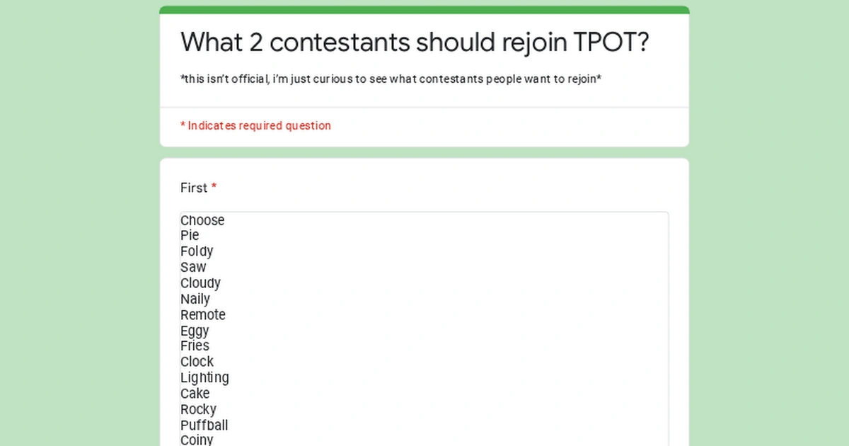 Who should rejoin TPOT? | Fandom