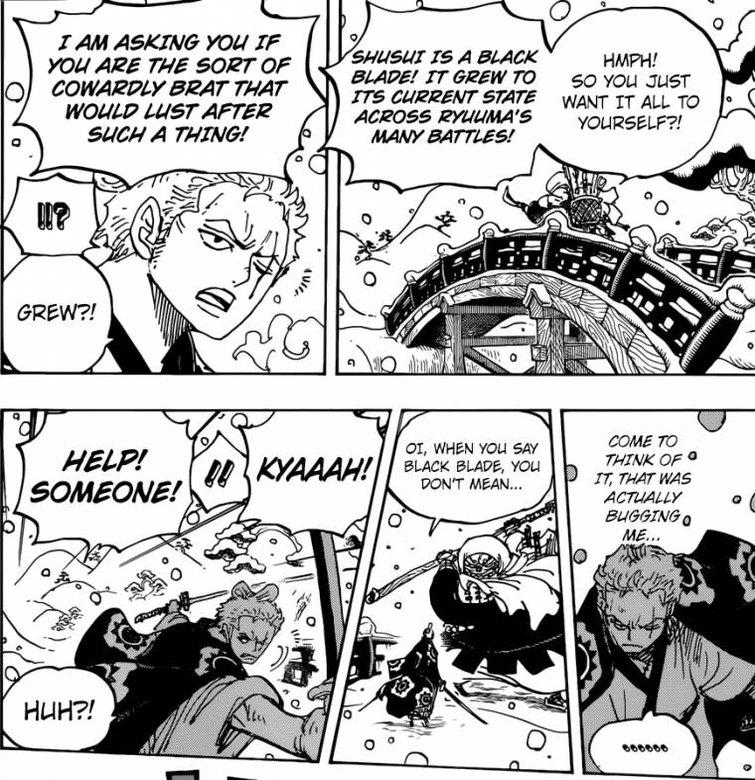 Mihawk and Ryuma used Conqueror’s Haki to forge their black blades | Fandom