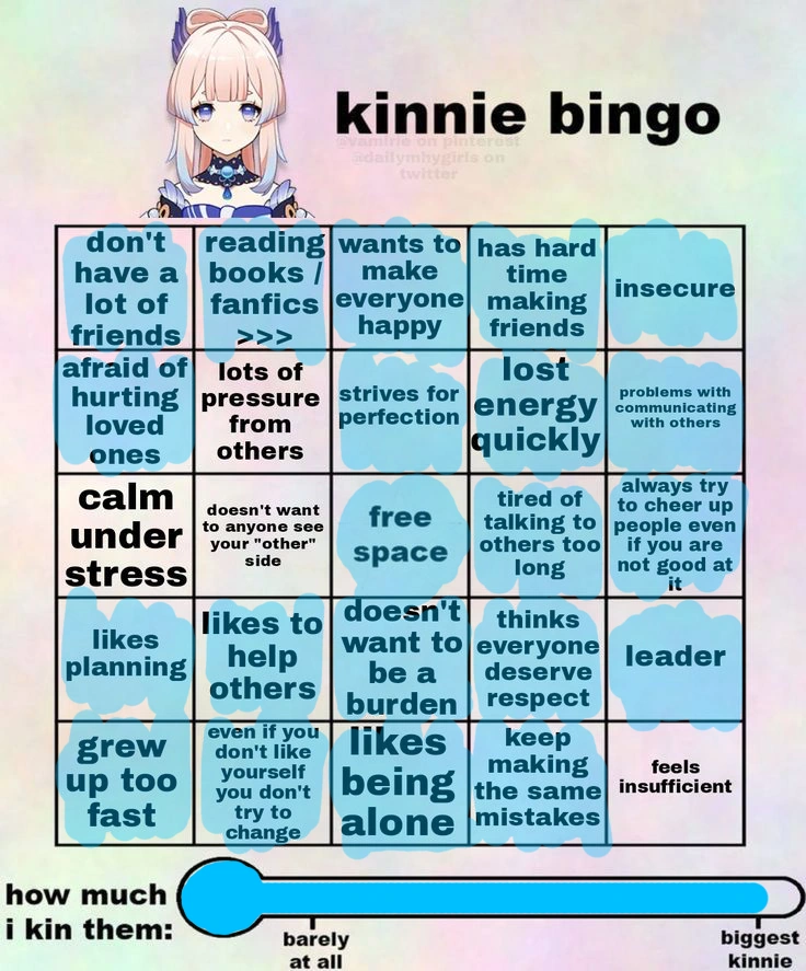 Did a few kinnie bingos | Fandom