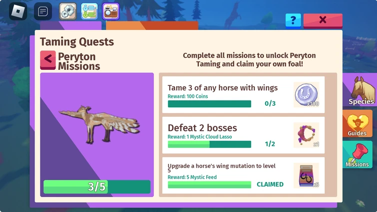 Guys what’s the best way to find winged horses? (Peryton mission) | Fandom