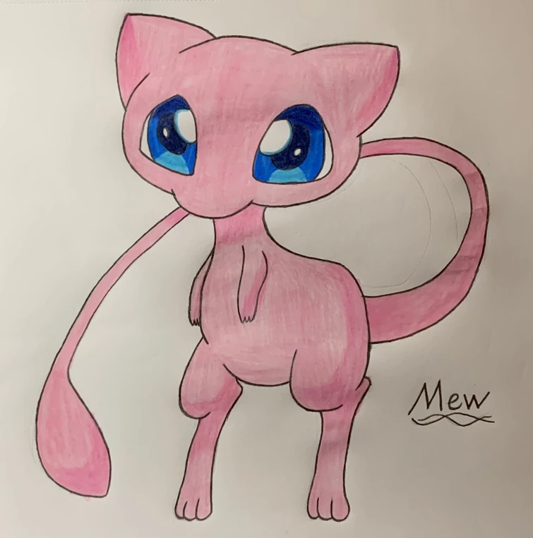 My drawing of Mew | Fandom