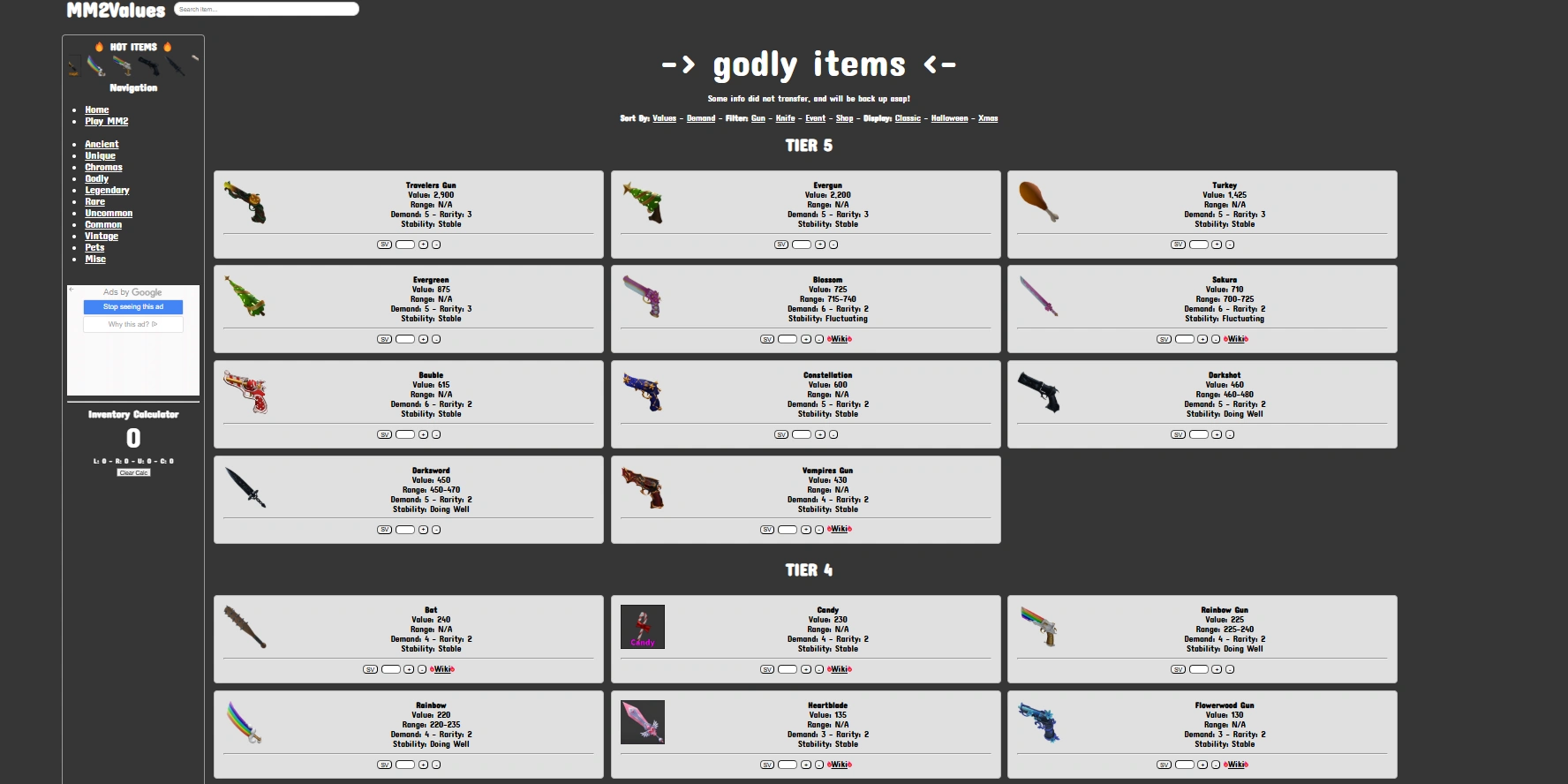 New mm2 values update looks absolutely hideous | Fandom