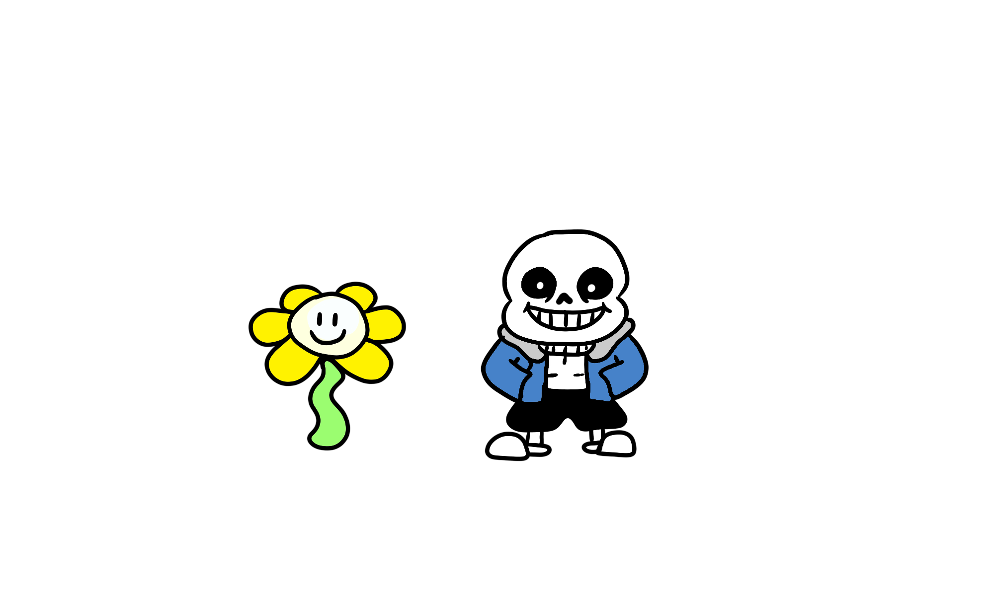 Flowey and Sans. | Fandom